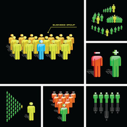 Leadership concept successful team leader Vector Image