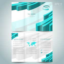 3d dimensional design brochure template folder Vector Image