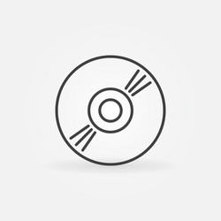 Compact disc lined Royalty Free Vector Image - VectorStock