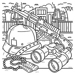 Military Gun Coloring Pages