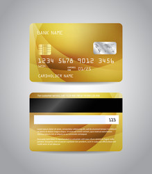 Credit card front and back side Royalty Free Vector Image