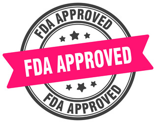 Fda approved stamp label Royalty Free Vector Image