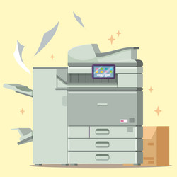 Hand drawn office printer Royalty Free Vector Image