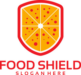 Food shield logo designs template restaurant logo Vector Image