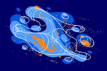 Abstract blue lava fluids bubble gradients Vector Image