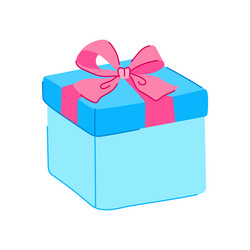 Surprise gift box cartoon Royalty Free Vector Image