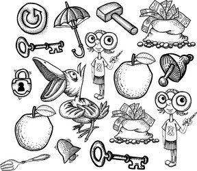 Cartoon characters seamless pattern Royalty Free Vector