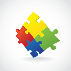 3d puzzle pieces Royalty Free Vector Image - VectorStock