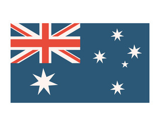 Australia flag and emu Royalty Free Vector Image