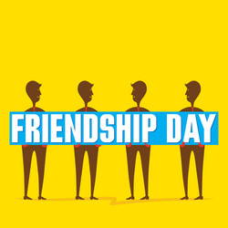 Happy friendship day design Royalty Free Vector Image