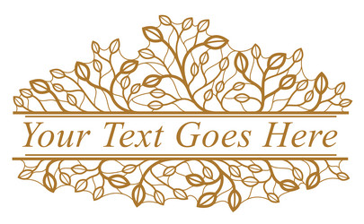 Beautiful linear floral design isolated on white Vector Image