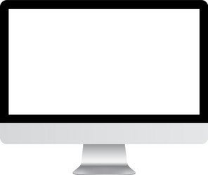 Computer display with blank white screen Vector Image
