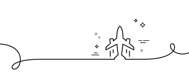 Plane line icon airplane travel flight sign Vector Image