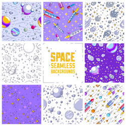 Space seamless background with stars undiscovered Vector Image