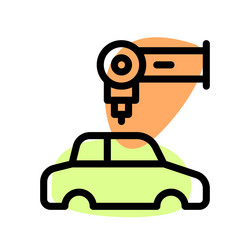 Car assembly manufacturing process of automobile Vector Image