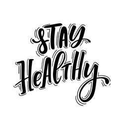Stay healthy and safe slogan concept Royalty Free Vector