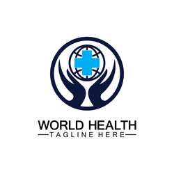 World health logo design template Royalty Free Vector Image