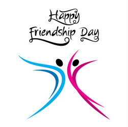 Happy friendship day design Royalty Free Vector Image