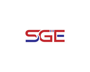 Initial letter sge logo design Royalty Free Vector Image