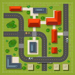 City top view town map seamless pattern Royalty Free Vector