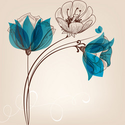 Bouquet turquoise roses Royalty Free Vector Image