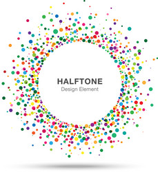 Colorful halftone icons Royalty Free Vector Image