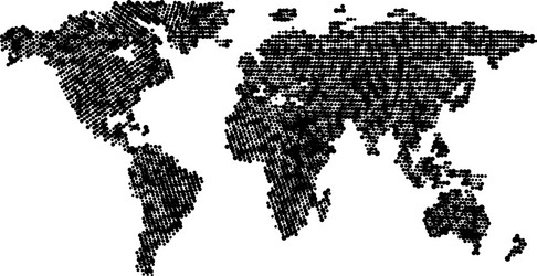 Global world map isolated on white background Vector Image