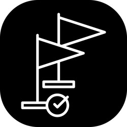 Success key performance indicator icon with blue Vector Image