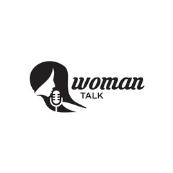 Woman voice or singer logo design template Vector Image