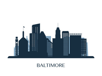 Baltimore City Skyline Silhouette Vector Images (over 120)