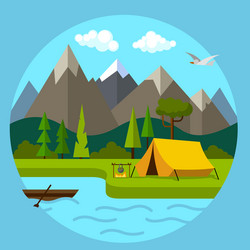 Cartoon color water pollution concept banner Vector Image