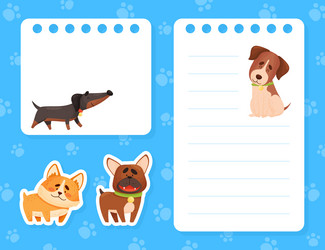 Cartoon beagle dog character note or reminder card