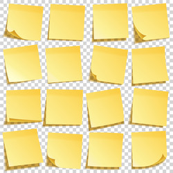 Realistic sticky note with shadow yellow paper Vector Image