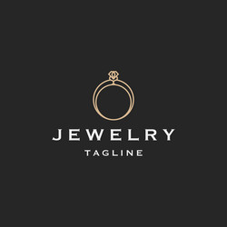 Ring jewelry logo Royalty Free Vector Image - VectorStock