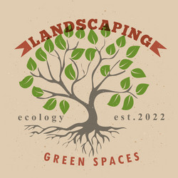 Tree emblem label template Royalty Free Vector Image