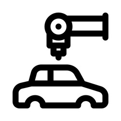 Car assembly manufacturing process of automobile Vector Image