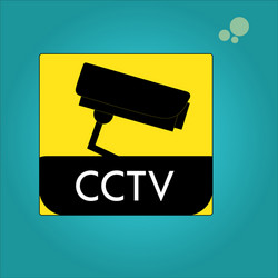 Cctv sign security camera stickers Royalty Free Vector Image