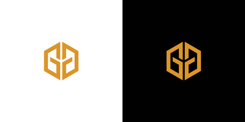 Modern and strong letter gg initials logo design Vector Image