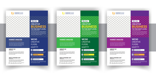 Modern creative business flyer bundle design templ