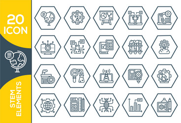 Stem concept science and technology contains Vector Image