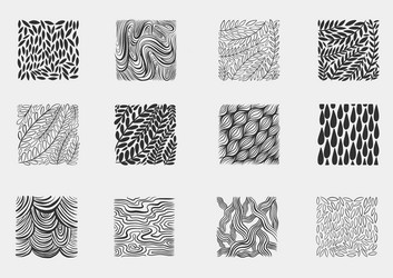 Texture art ink drawing exemples pencil design Vector Image