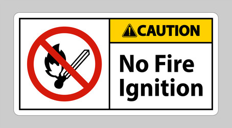 No fire ignition symbol sign on white background Vector Image