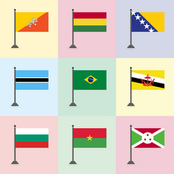 Countries flag design template Royalty Free Vector Image