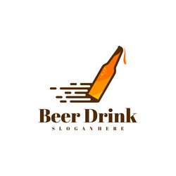 Fast beer logo design creative drink Royalty Free Vector