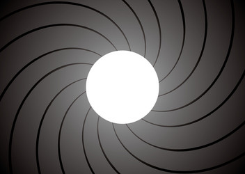 Secret agent gun barrel inside super theme Vector Image