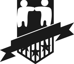 Shield people commitment teamwork together Vector Image