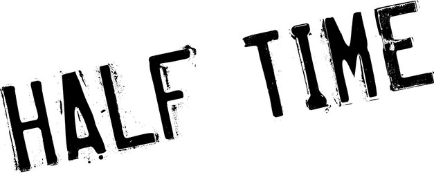 Half time rubber stamp Royalty Free Vector Image
