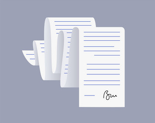 Long paper document Royalty Free Vector Image - VectorStock