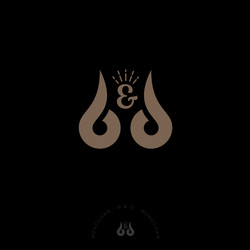 B and d letters big drop logo two drops like Vector Image