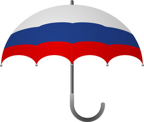 Russia flag umbrella Royalty Free Vector Image